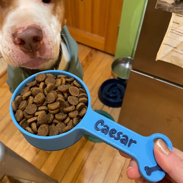 Personalized Dog Food Scoop, Pet Food Measuring Cup With Name, Kibble ...