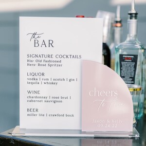 Luxe Bar Menu Signage Wedding Table Signs Bar Sign Modern - Etsy