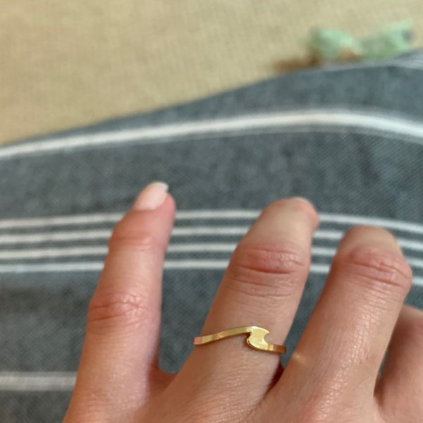 Men's Wave Ring, Wave Wedding Band in 10kt White Gold Wave Ring ...