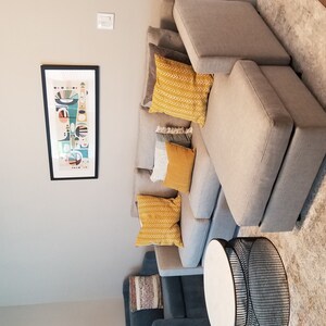 Giclée Print Peacock Plume Mid Century Modern Abstract Art Jenn Ski ...