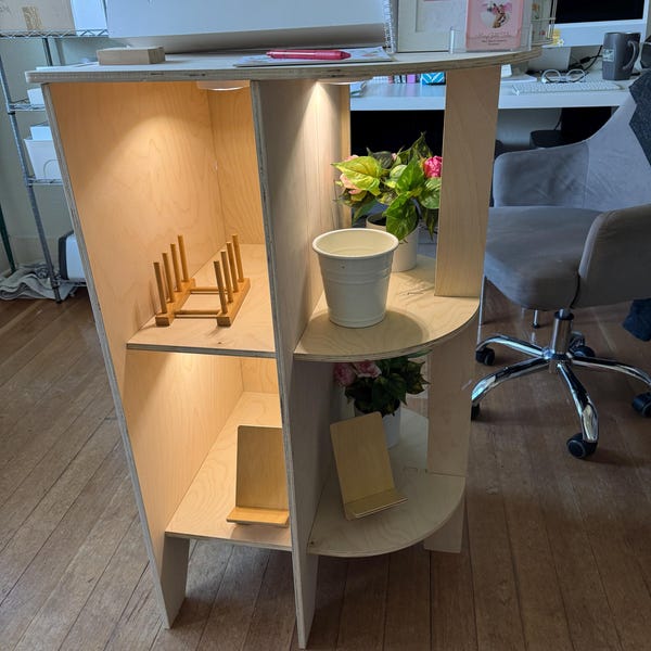 Flat Packed Plywood Bookshelf Display for Retail Popup Trade Shows and ...