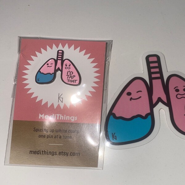 I'd Tap That Lung Pin - Pulmonology / Enamel Pin / Medicine/ Medipins ...