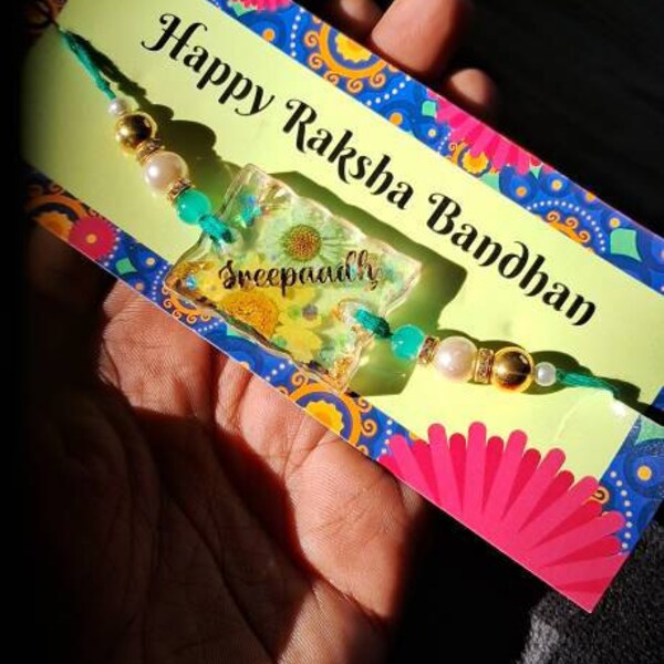 Personalized Resin Rakhi | Name Rakhi | Raksha Bandhan | Hindu Festival ...
