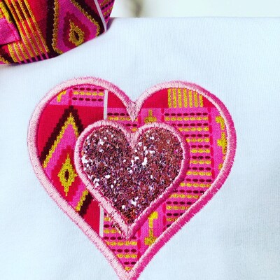 Heart Applique Design. Heart Embroidery Design. Heart Embroidery ...