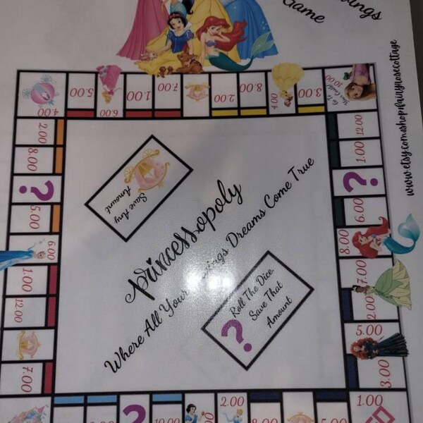 Princess Savings Game | Fun Money Saving Challenge | Saveopoly (digital ...