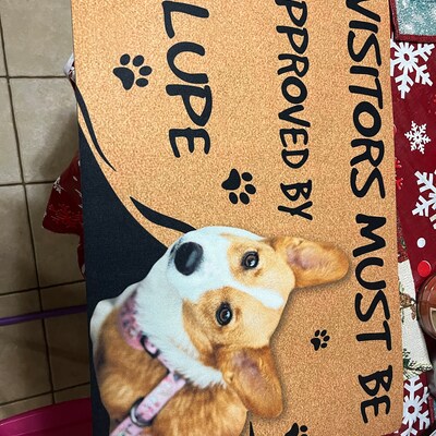 Custom Dog Doormat, Dog Face Picture Door Mat, Personalized Doormat ...