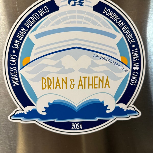 Princess Cruise Door Magnet Cruise Ship With Personalized Family Name ...