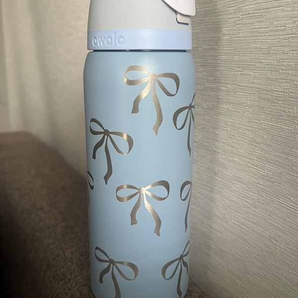 Engraved Owala 24 Oz Bottle | Birds & Flowers Design | Personalized Eco ...