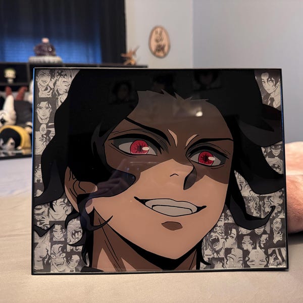 Basketball Demon Framed Glass Painting (12x12) - Etsy