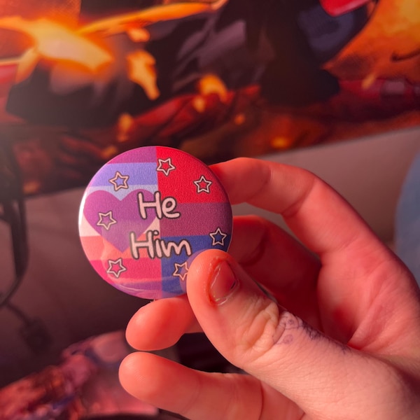 LGBTQ+ Pronouns and Flag Pins - Etsy