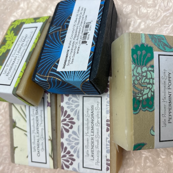 Handmade Soap Set of 3 Gift Idea Natural Cold Process Essential Oil ...