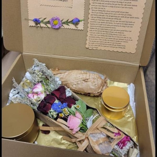 Birthday Wish Ritual Kit~ Intention Candle, Crystal Spray, Tea & Smudge ...