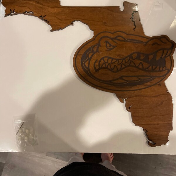 University of Florida Gators on State Wall Hanging - Crafted From ...