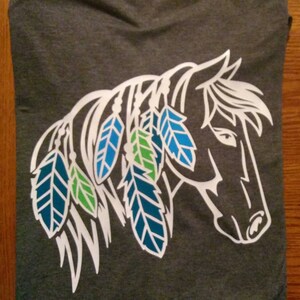 Horse SVG File, Horse Cut File, Horse Vector, Feathers Svg, Boho Svg ...