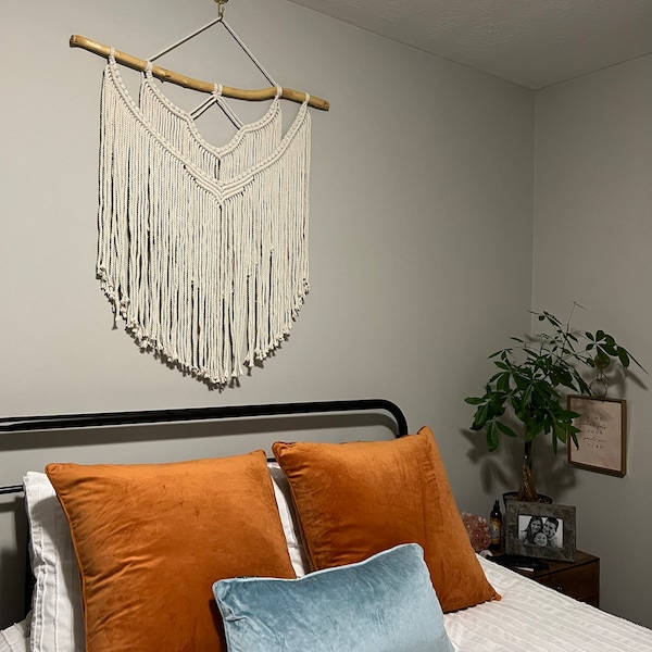 Minimalist Macrame Wall Hanging, Simple Macrame Wall Decor, Wall Art ...