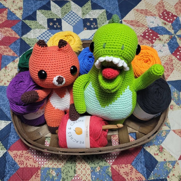 Crochet Amigurumi Knitted Plushies Simulation Purple Pink Yellow ...