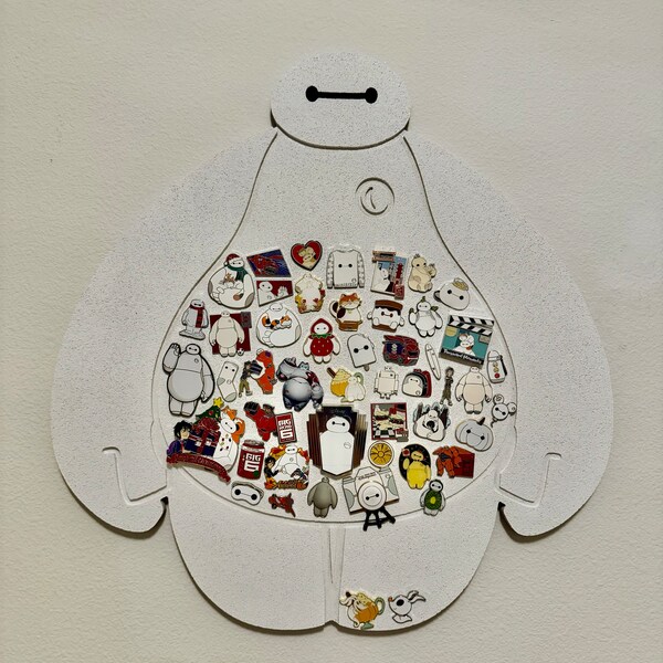 Baymax Cork Board With Engraved Detailing. Baymax Pin Display. Disney ...