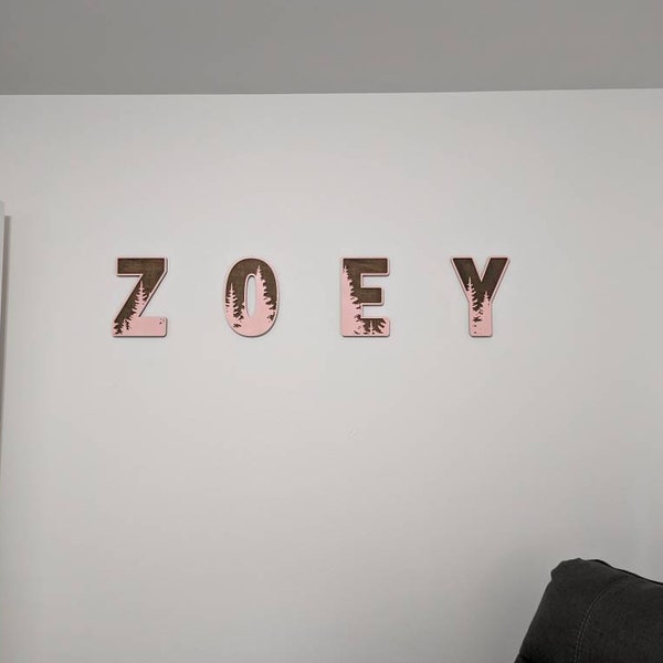 Forest Letters | Woodland Nursery | Nursery Decor | Custom Letters ...