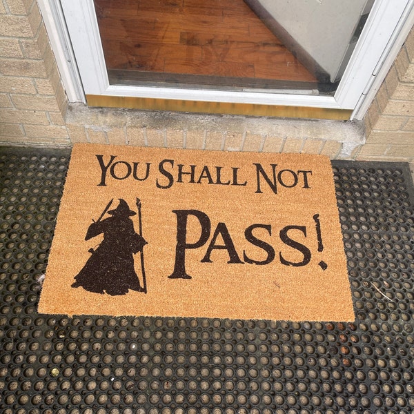 Doormat You Shall Not Pass Door Mat Geek Doormat Nerdy Housewarming ...