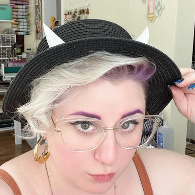 Metallic Blue Tipped Black Resin Cast Dragon Horns Monster Horns, Demon ...