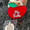 Teacher Wooden Apple Teacher Appreciation Gift Apple Pencil Holder ...