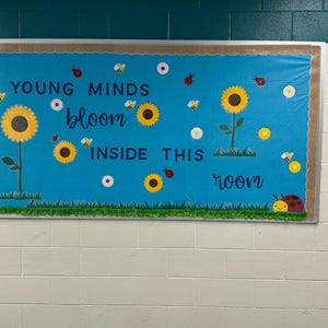 7 Piece Bulletin Board Kit, Sunflower Themed Classroom, Flower Bulletin ...