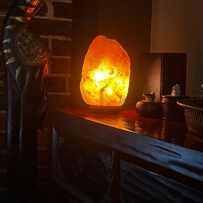 Original Himalayan Salt Rock Lamp 6-12 Lbs for Healing Made With 100% ...