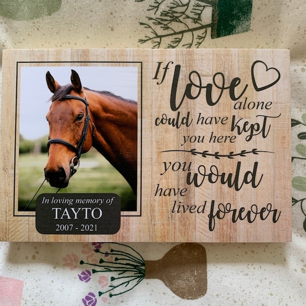Horse Memorial, Memorial Gift, Horse Remembrance, Horses, Gift for ...