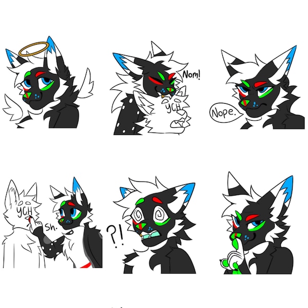 Digital Canine Furry Emote/sticker Bases (pack 3) - Etsy
