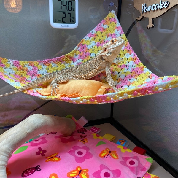 Colorful Reptile Hammock | Reptile Lounger | Reptile Swing | Hammocks ...