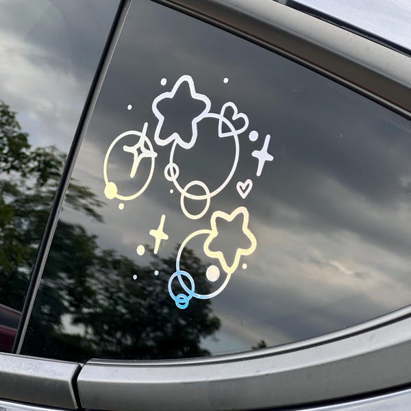 Sparkle Stars Y2K Sticker | Cute Vinyl Decal Sticker | Car Bumper ...