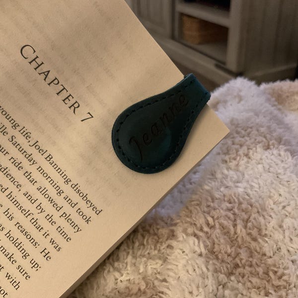 Leather Magnetic Bookmark, Personalized Leather Bookmark, Custom ...