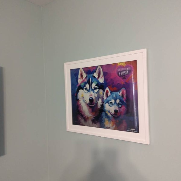 Vincent Van Gogh Starry Night Tabby Cat Framed Wall Art, Optional ...