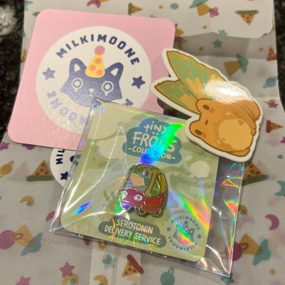 Golden Frog Hard Enamel Pin/tiny Frogs Collection Serotonin Delivery ...