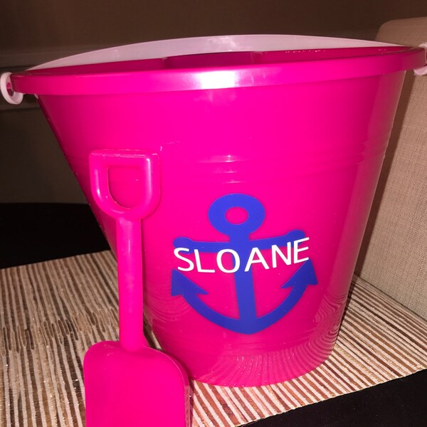 Personalized Beach Pail, Beach Bucket, Name Bucket, Sand Toy, Beach Toy ...