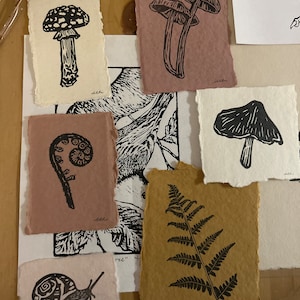 Snail Original Art Block Print Hand Carved Hand Printed - Etsy