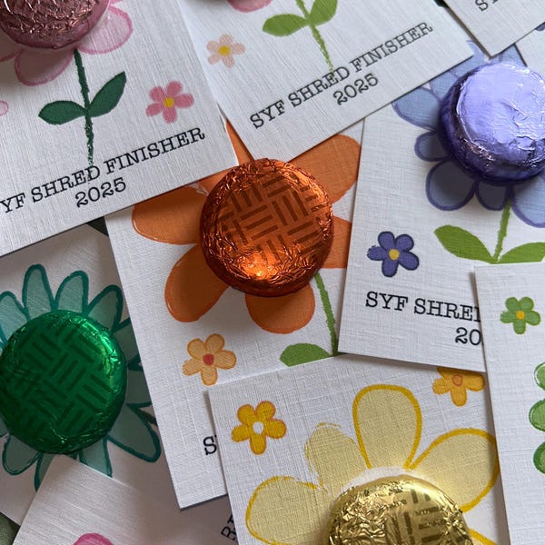 Tiny Treats! 'thank You Encouragement' Flower Theme Chocolate Token ...