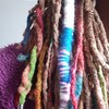 Chunky Wool Hair Wrap | One Dreadlock Wrap Extension | Dread Wrap ...