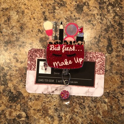 Makeup Bag Badge Reel Makeup Badge Holders Cosmetologist Badge Reels ...
