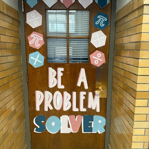 Math Bulletin Board or Classroom Door Decor Kit, Easy and Modern ...