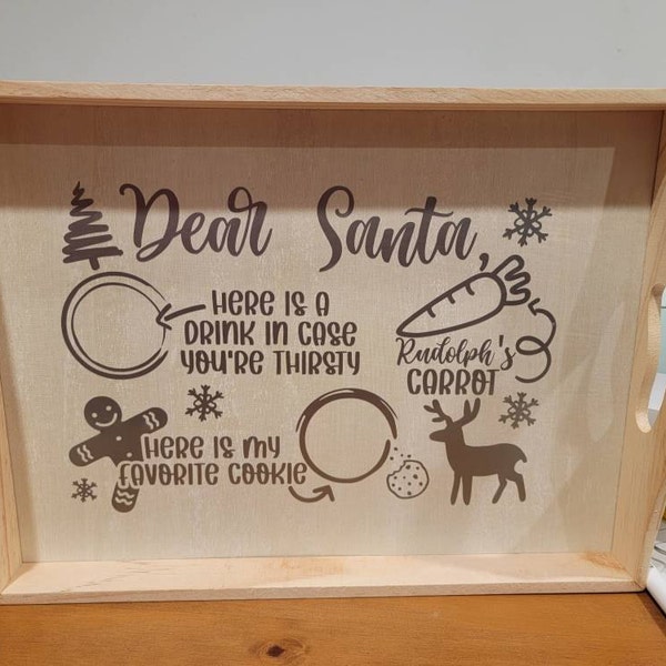 Dear Santa Cookies and Milk Tray SVG PNG PDF, Dear Santa Svg, Christmas ...
