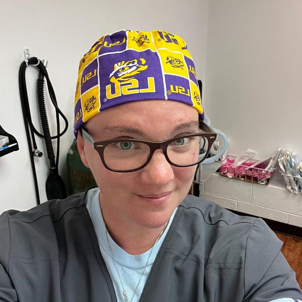 Michigan U Paisley Scrub Cap - Etsy