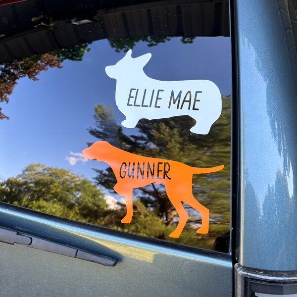 Custom Dog Silhouette Stickers , Custom Dog Decals, Dog Breeds Decals ...