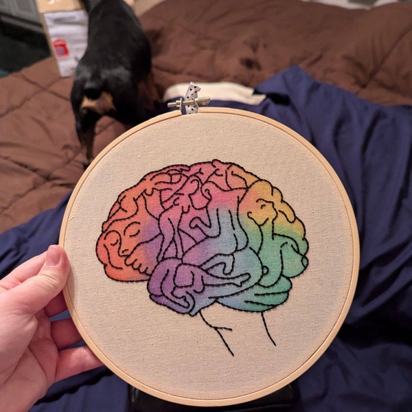 Rainbow Flag (LGBT) - Embroidery Hoop Art - Etsy