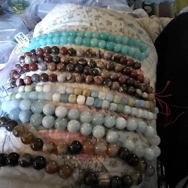 AAA Natural Cloudy Blue Aquamarine Stone Bead. 4mm 6mm 8mm 10mm 12mm Round Bead. Cloudy Natural ...