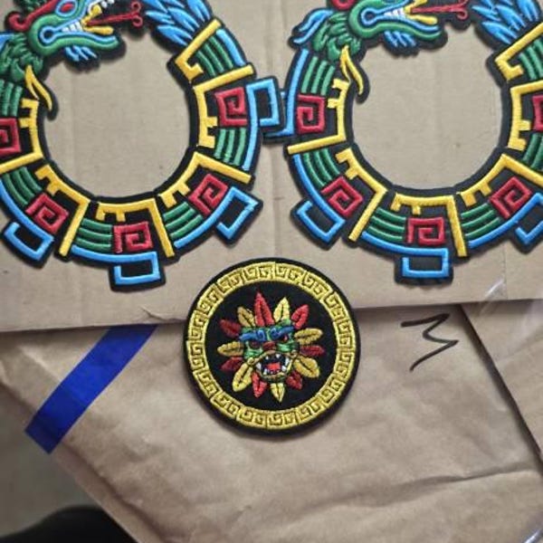 Mexican Axolotl Dragon Calendar Large Iron on Patch, Sew or Glue ...