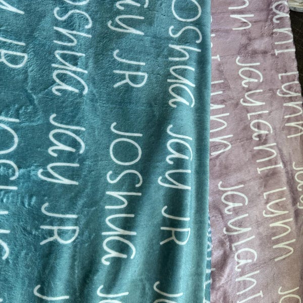 Plush Minky Name Blanket - Etsy