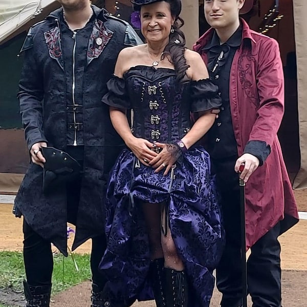 Deadstock Vintage Raven Gothic Steampunk Outfit Skirt / Top/ Brooch ...