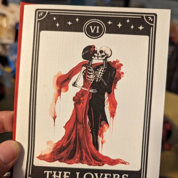 Lovers Tarot Card, Wedding Card, Gothic Wedding, Mr and Mrs, - Etsy
