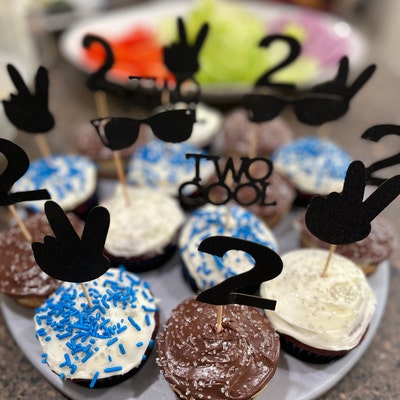 TWO COOL Birthday Decoration, Two Cool Boys 2nd Birthday Decor Kit, Two ...